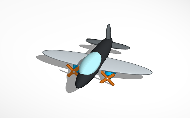 3D design aircraft - Tinkercad