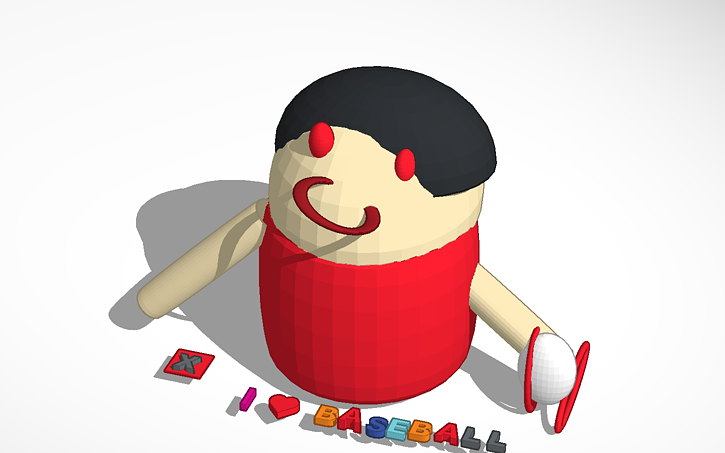 3D design Derp Baseball Player | Tinkercad