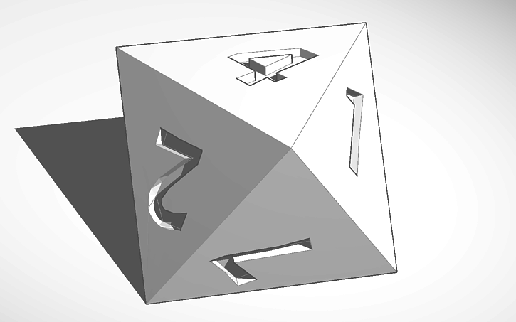 3D design D8 - Tinkercad