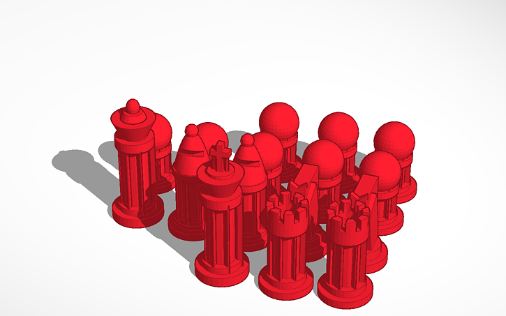 3D design Chess Set | Tinkercad
