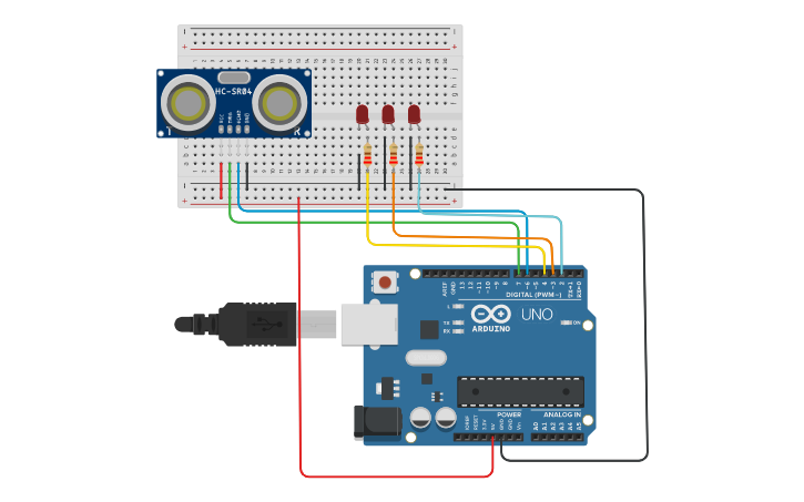 Circuit design Senzor - Tinkercad