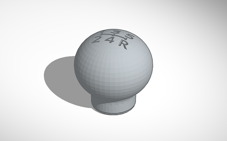 3D design shifter knob - Tinkercad