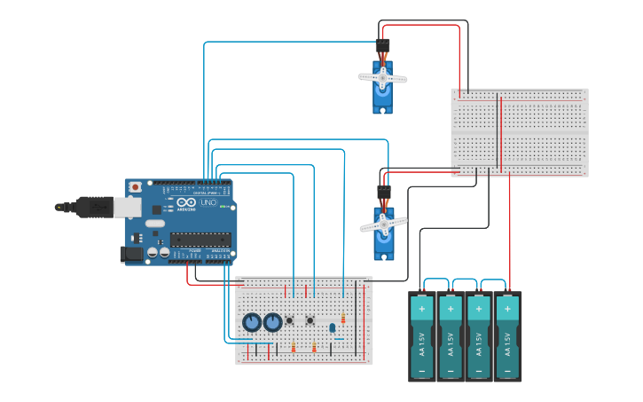 Circuit design Teach Servo | Tinkercad