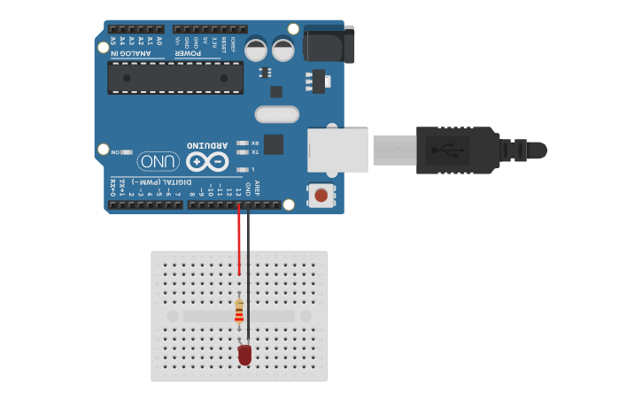 Circuit design Blink led - Tinkercad