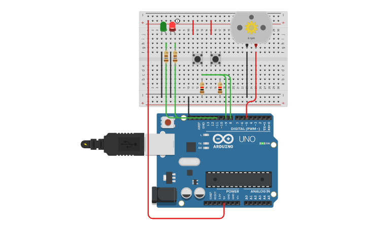 Circuit design Circuito 2 - Tinkercad