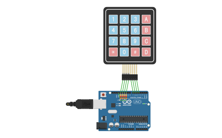 Circuit design keyboard - Tinkercad