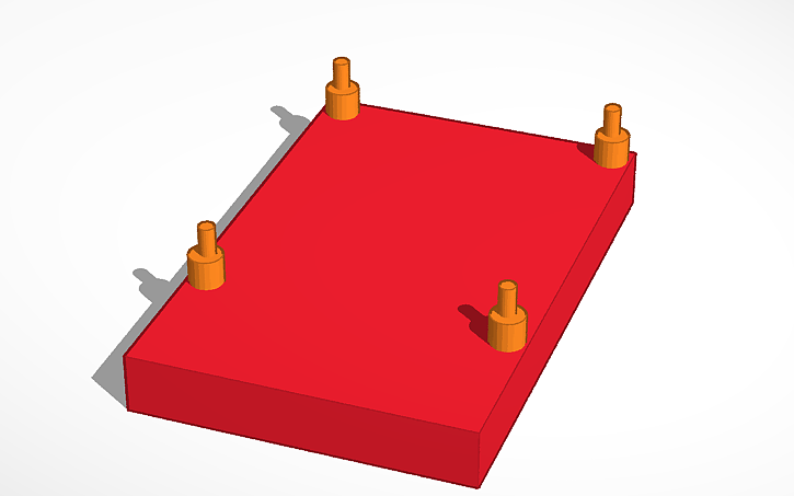 3D design Raspberry Pi 4 Base - Tinkercad