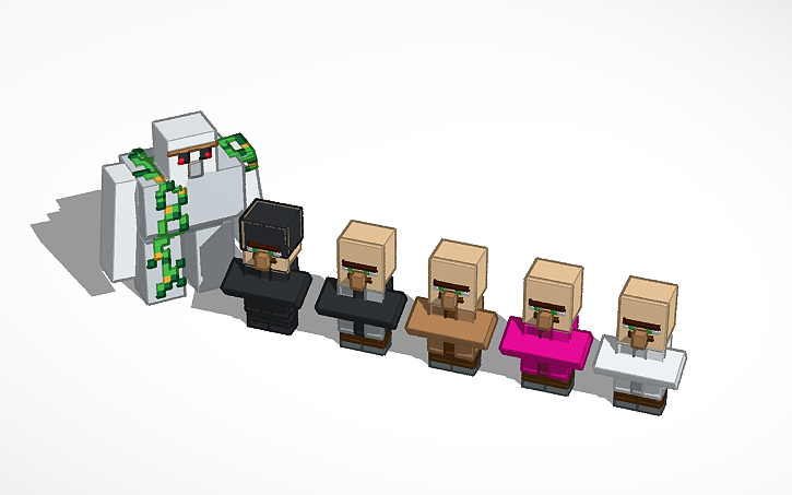 3D design Villagers Of Minecraft - Tinkercad