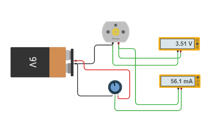 Circuit design DC Motor | Tinkercad
