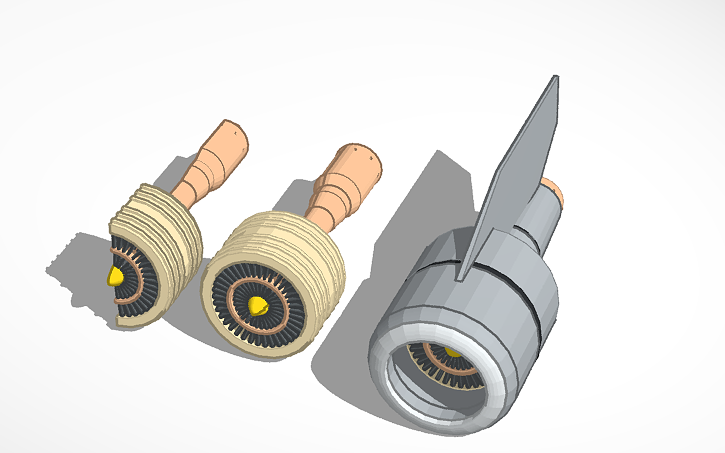 3D design General Electric TF39 High-bypass Turbofan Engine - Tinkercad