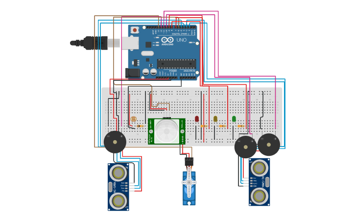 Circuit Design Semáforo Tinkercad