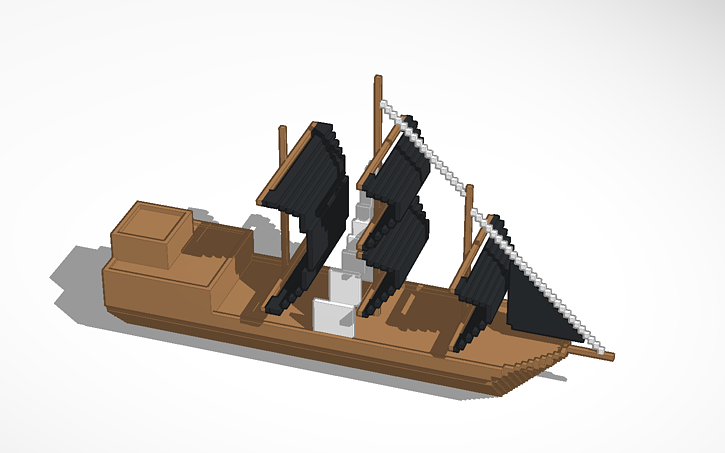 3D design Minecraft Ship | Tinkercad