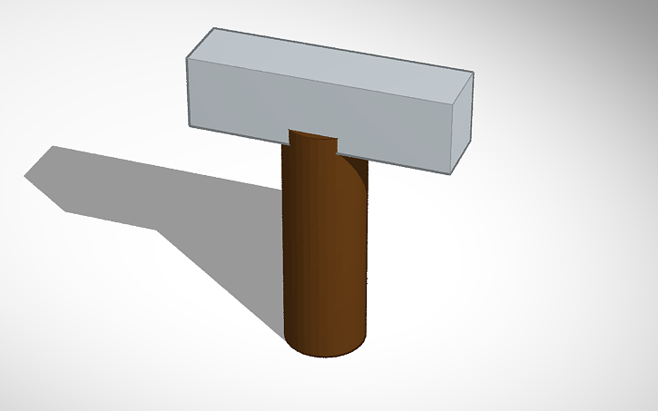 3D design thor hammer - Tinkercad