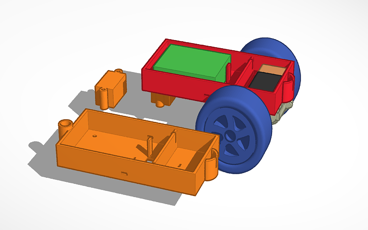 3D design IoT car - Tinkercad