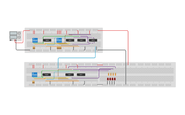 Circuit design Mux -Demux - Tinkercad