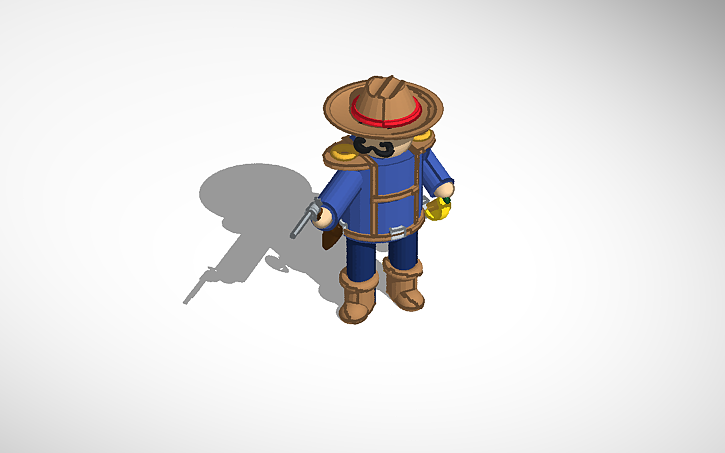 3D design Cow-Boy - Tinkercad