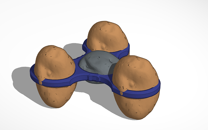 3d Design Potato Fidget Spinner Tinkercad