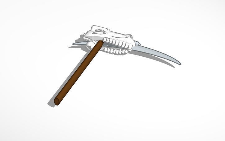 3D design reaper sans's scythe - Tinkercad