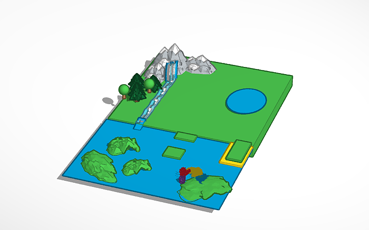 3D design Geography landscape build - Tinkercad