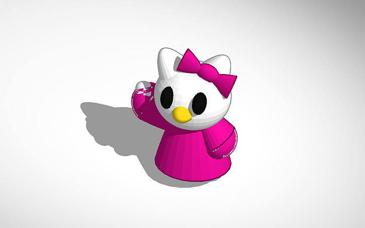 3D design Hello Kitty - Tinkercad