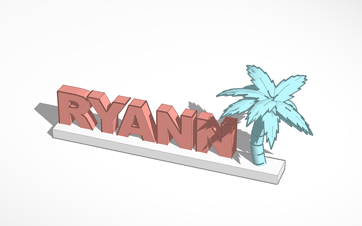 3d Design Nameplate Tinkercad