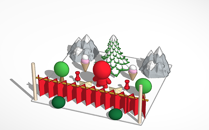3D design Christmas Scene | Tinkercad