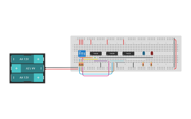 Circuit design SUMADORCOMPLETO - Tinkercad