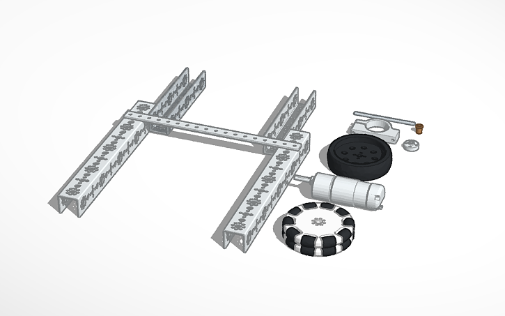 3D design 2wd Robot Chassis (step 2) - Parts | Tinkercad