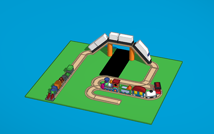 3D design cute toy train | Tinkercad