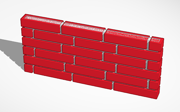 3D design Brick Wall - Tinkercad