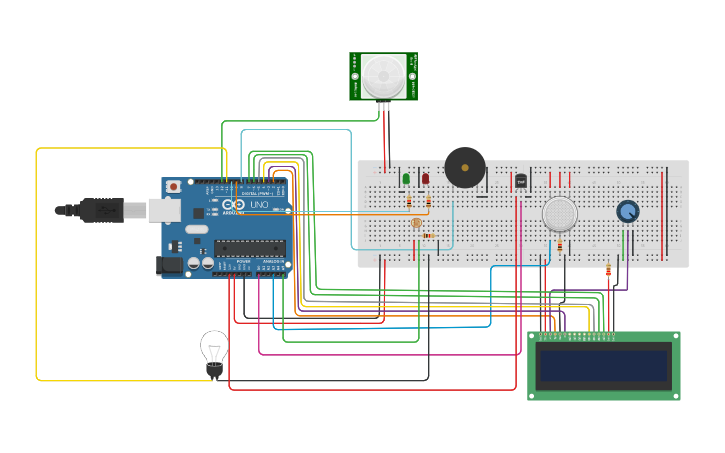 Circuit design Smart Home System - Tinkercad