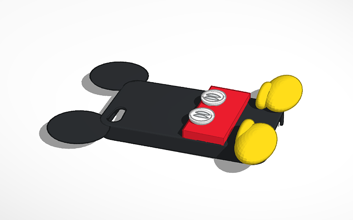 3D design Mickey Mouse telefoonhoesje | Tinkercad