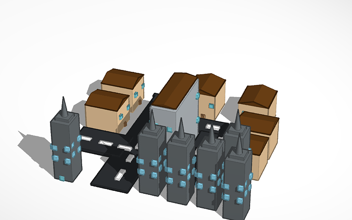 3D design şehir - Tinkercad