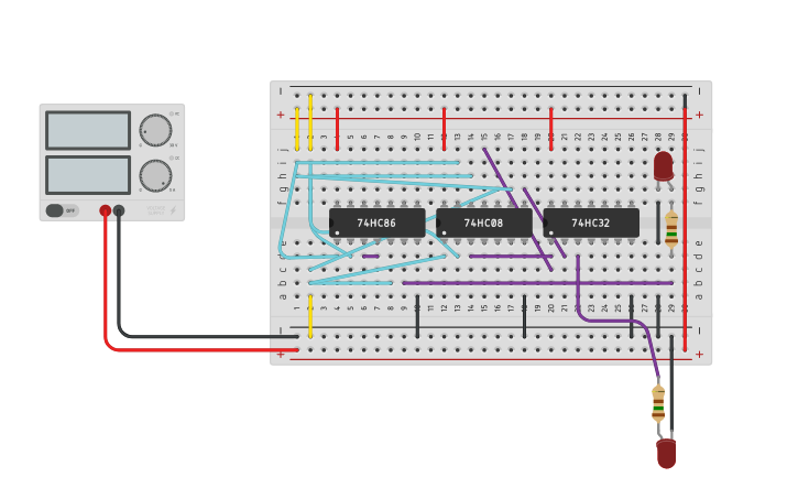 Circuit design 3 Input Full Adder 21BCA1442 | Tinkercad
