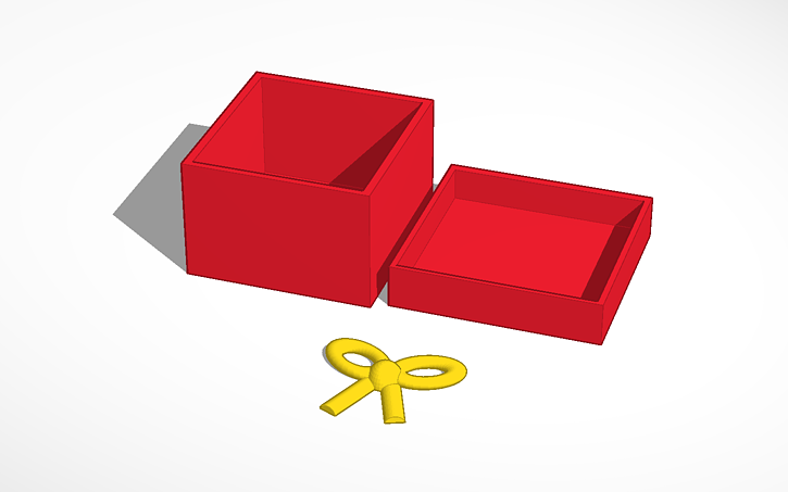 3D design gift box - Tinkercad