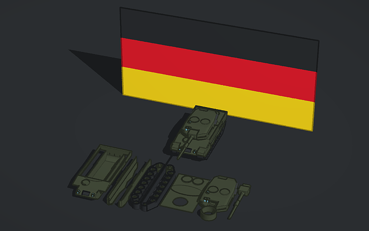 3D design leopard 2A4 MBT - Tinkercad