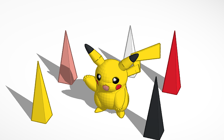 3D design Pikachu #Pokemon - Tinkercad