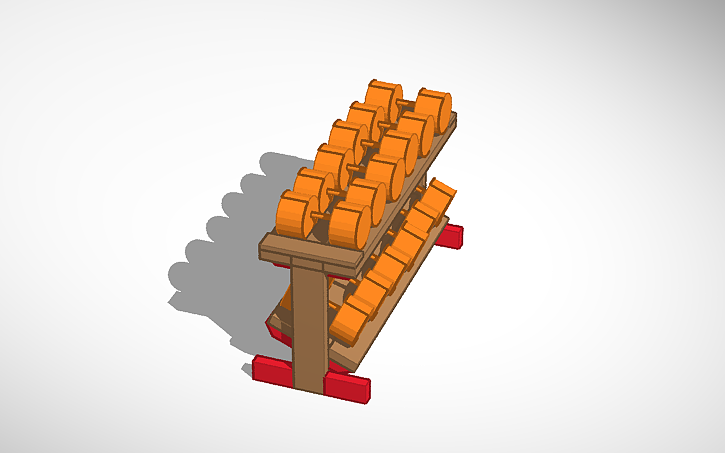 3D design Weight Rack - Tinkercad