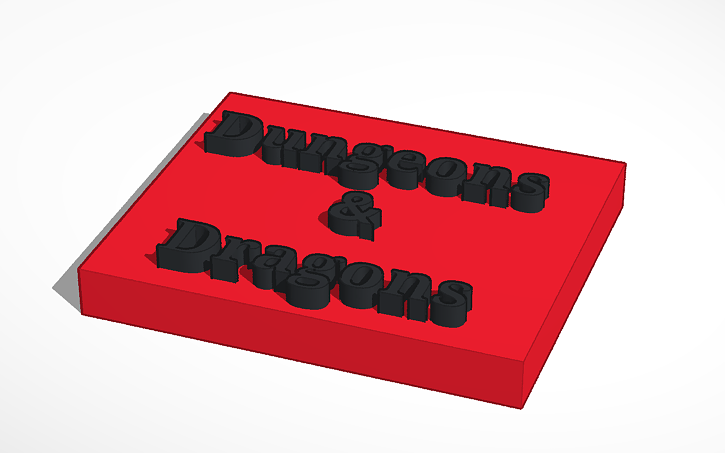 3D design Dungeons and Dragons - Tinkercad