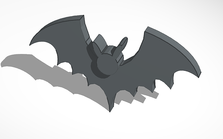 3D design 2D Bat - Tinkercad