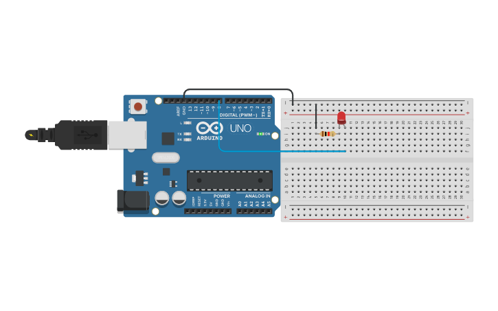 Circuit design Arduino İle Led Yakma | Tinkercad
