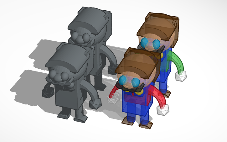 3D design Super Mario 64 Mario & Luigi Power Ups - Tinkercad