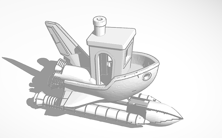 3D design Space Shuttle Benchy - Tinkercad
