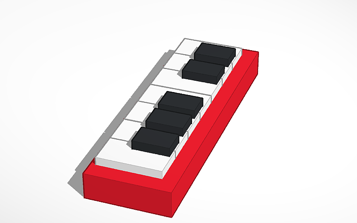 3D design toy piano - Tinkercad