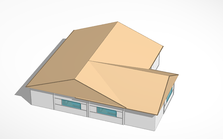 3D design House W/ Furniture - Tinkercad