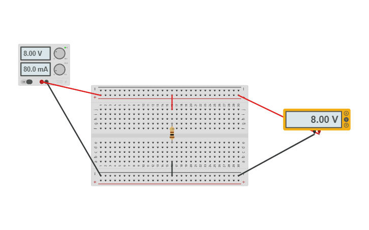 Circuit design Resistor - Tinkercad