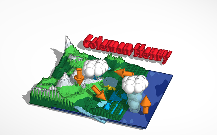 3D design The Water Cycle | 6th Grade Science Project | Tinkercad