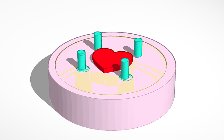 3D design Valentines Cake | Tinkercad