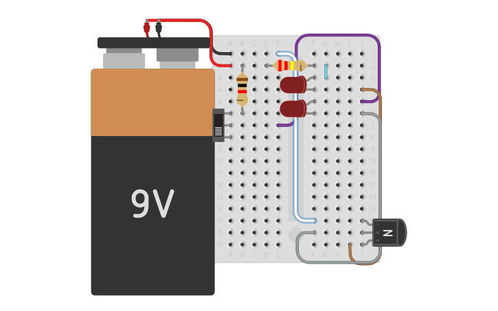 Circuit design NPN Transistor - Tinkercad Circuit design NPN Transistor - Tinkercad