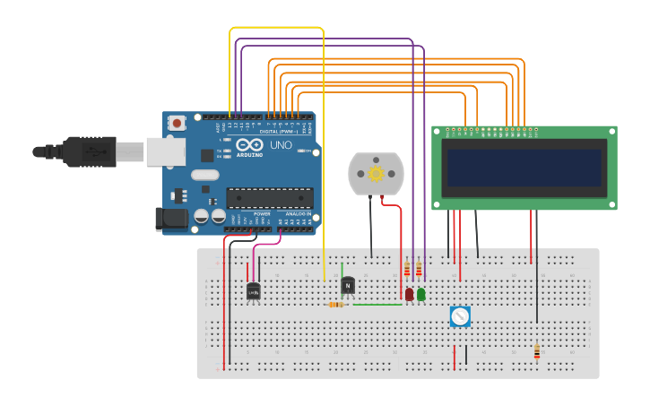 Circuit design Automatic Irrigation system 3 | Tinkercad